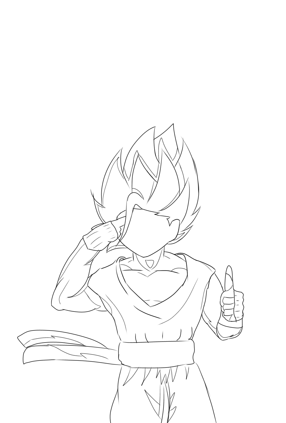 Black Saiyan UI - ibisPaint