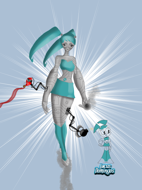 versão de uma robô adolescente - ibisPaint