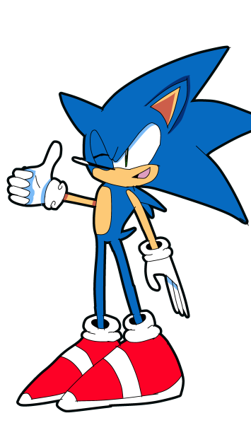 Sonic thumbs up - ibisPaint