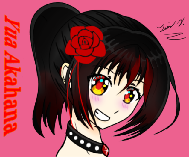 Yua Akahana ponytail hairstyle version - ibisPaint