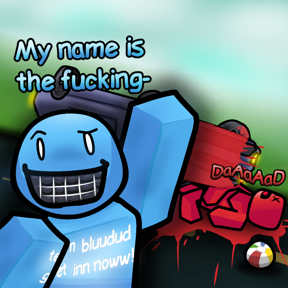 Bluudud in the road - ibisPaint