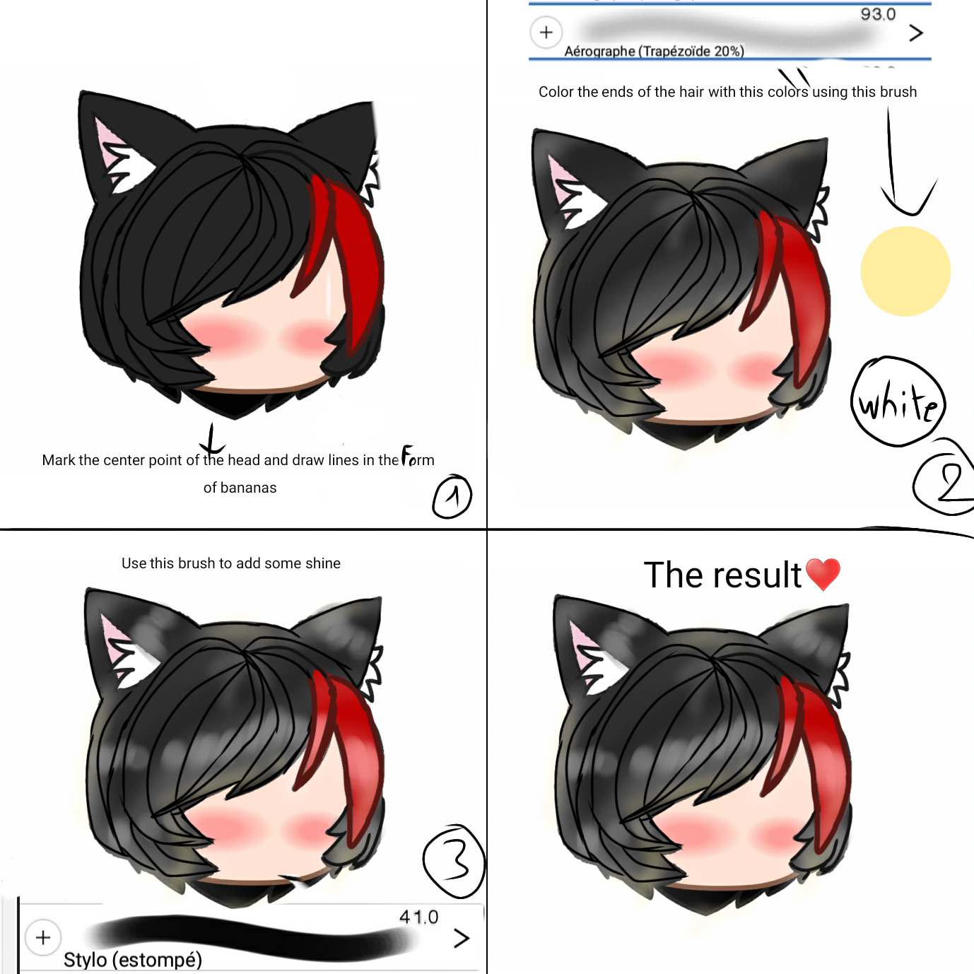 how to edit gacha hair - ibisPaint
