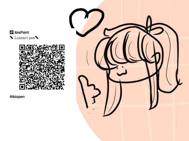 𝙻𝚒𝚗𝚎𝚊𝚛𝚝 𝚙𝚎𝚗 QR code - ibisPaint