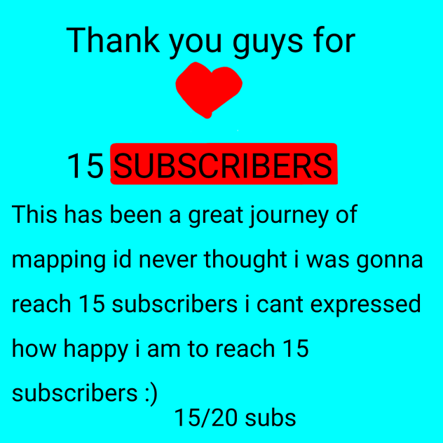 thank you guys for 15 subscribers - ibisPaint