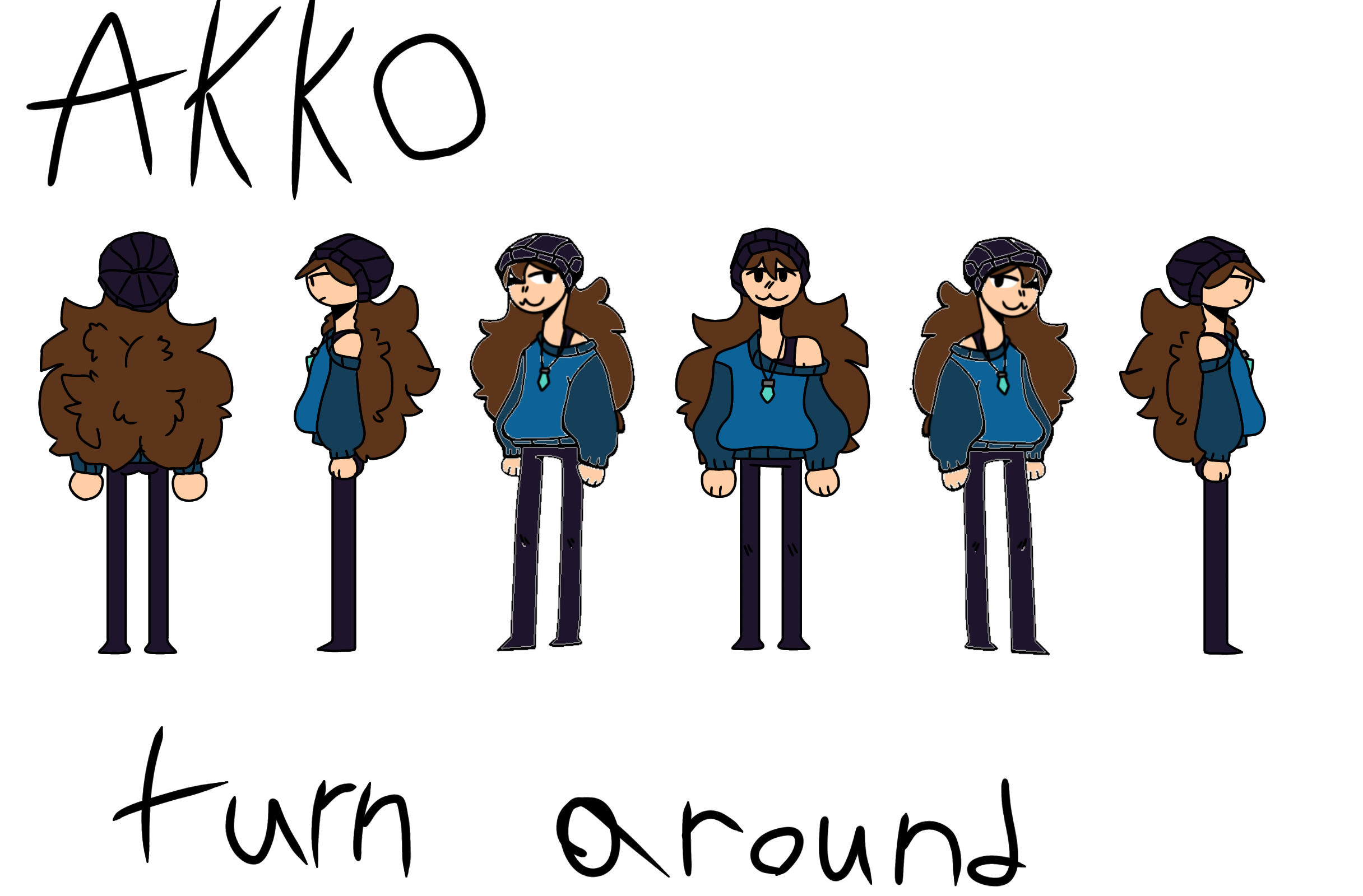 Akko turn around - ibisPaint