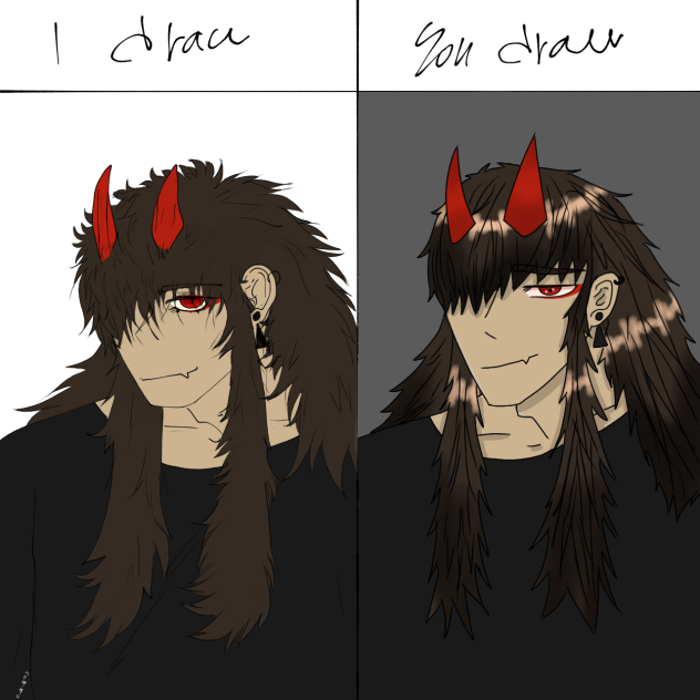 I draw you draw red devil - ibisPaint