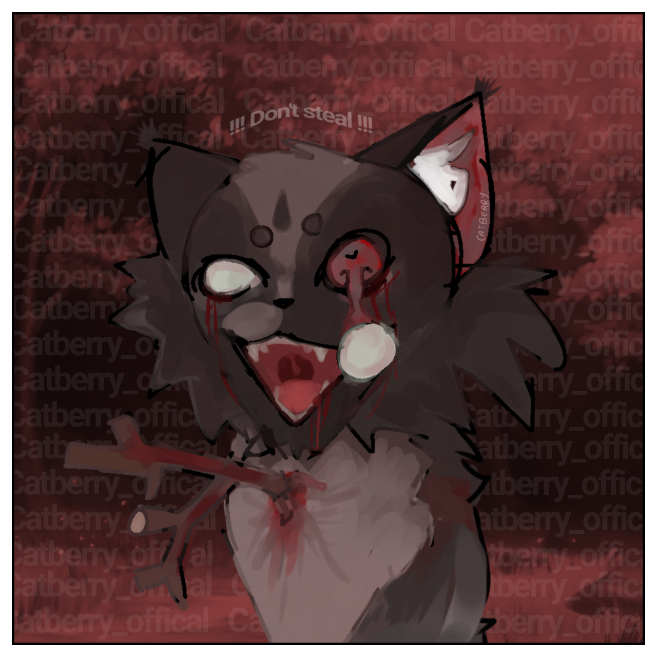 Zombie cat !GORE! - ibisPaint