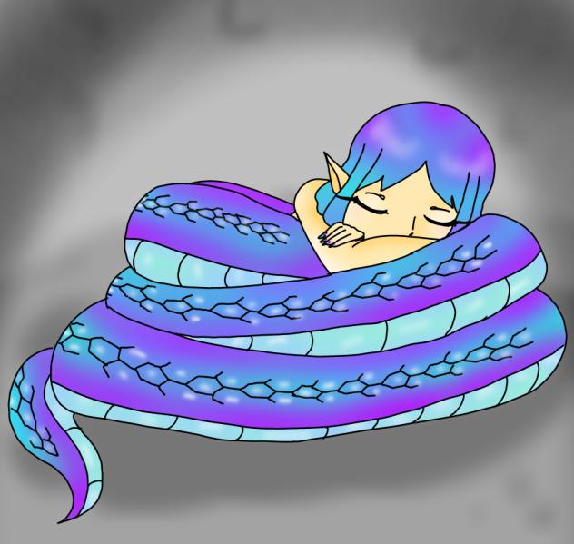 Sleepy snake 🐍 - ibisPaint