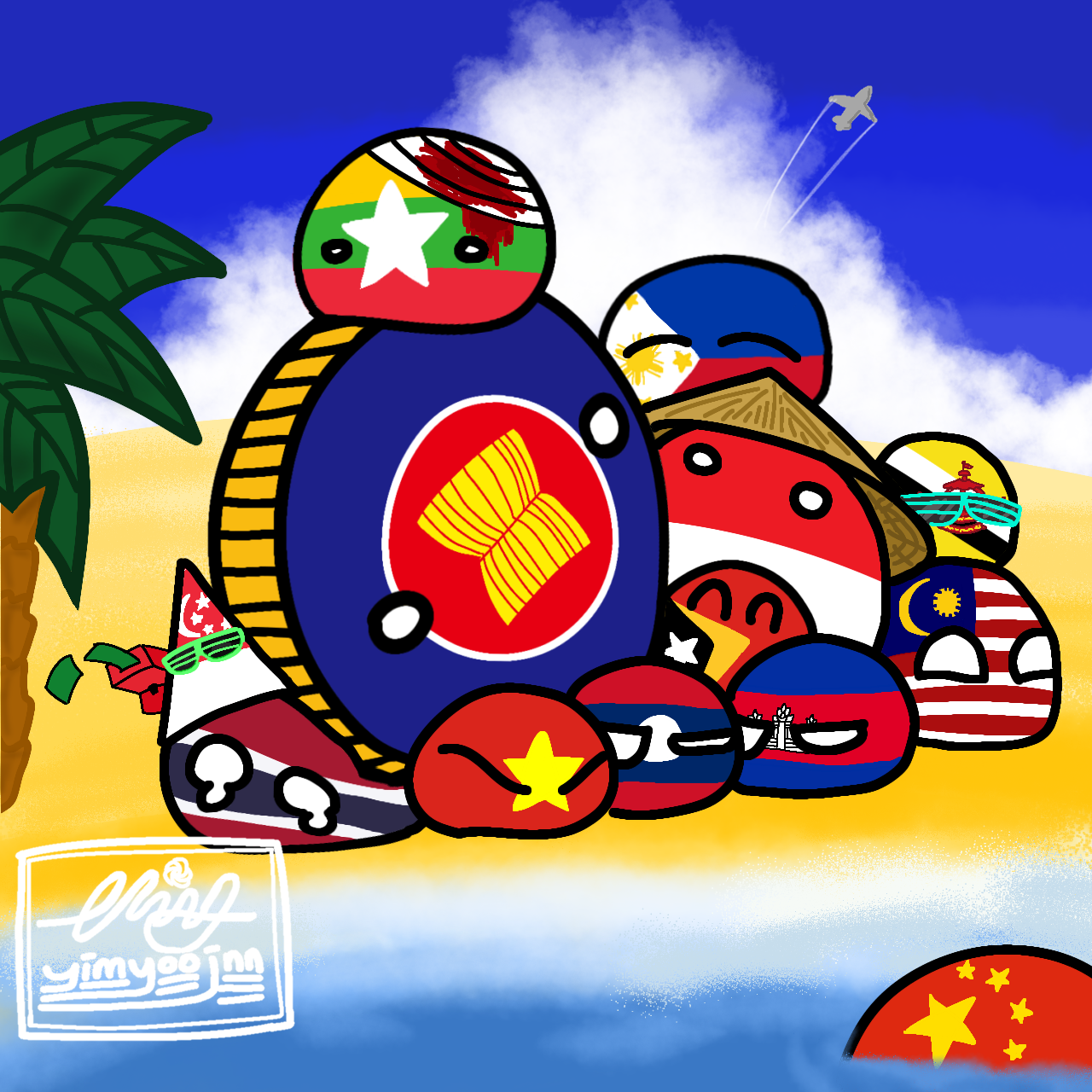 southeast asian countryballs - ibisPaint