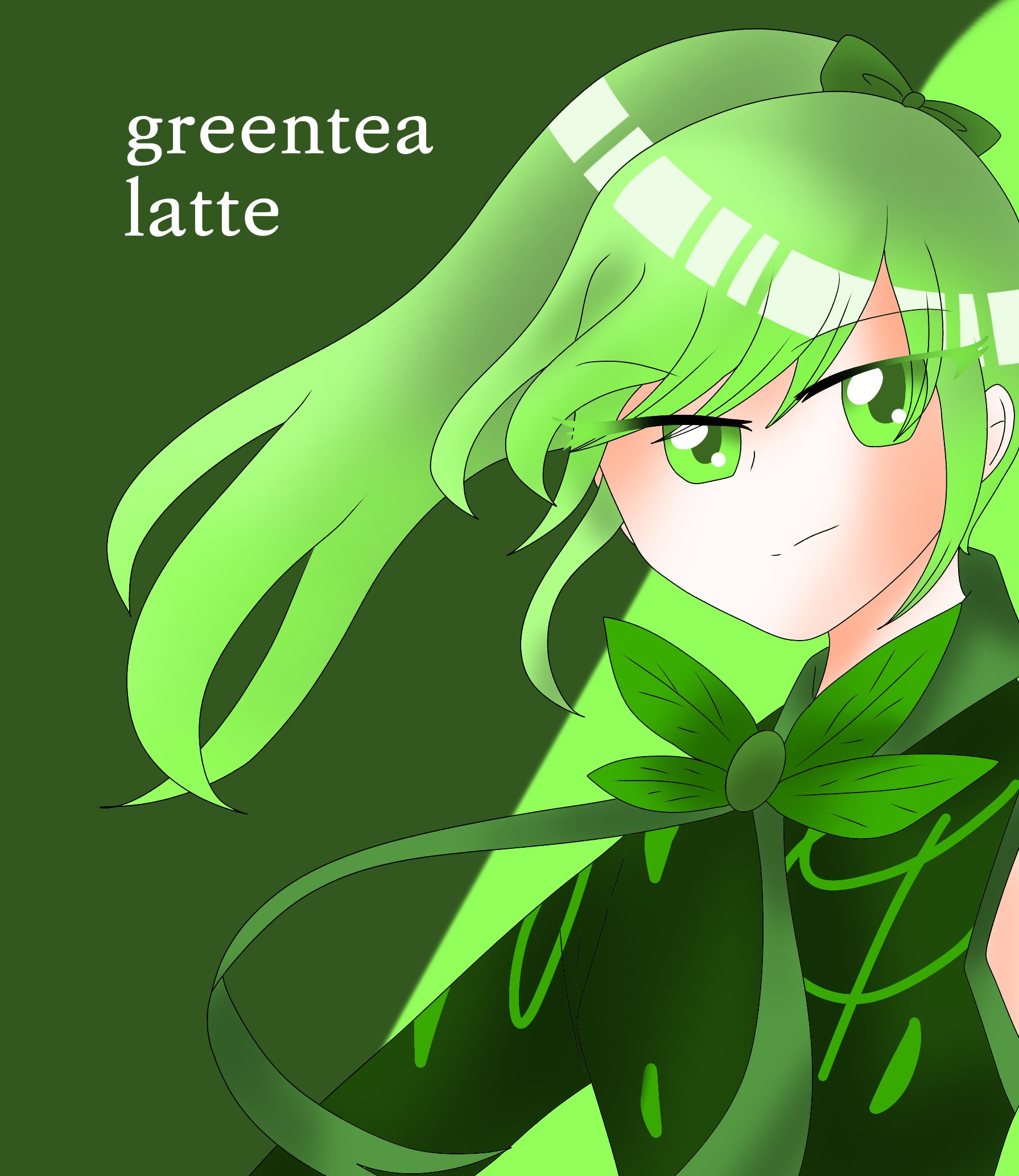 Green tea latte - ibisPaint
