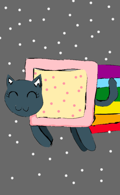 nyan cat speed piant - ibisPaint
