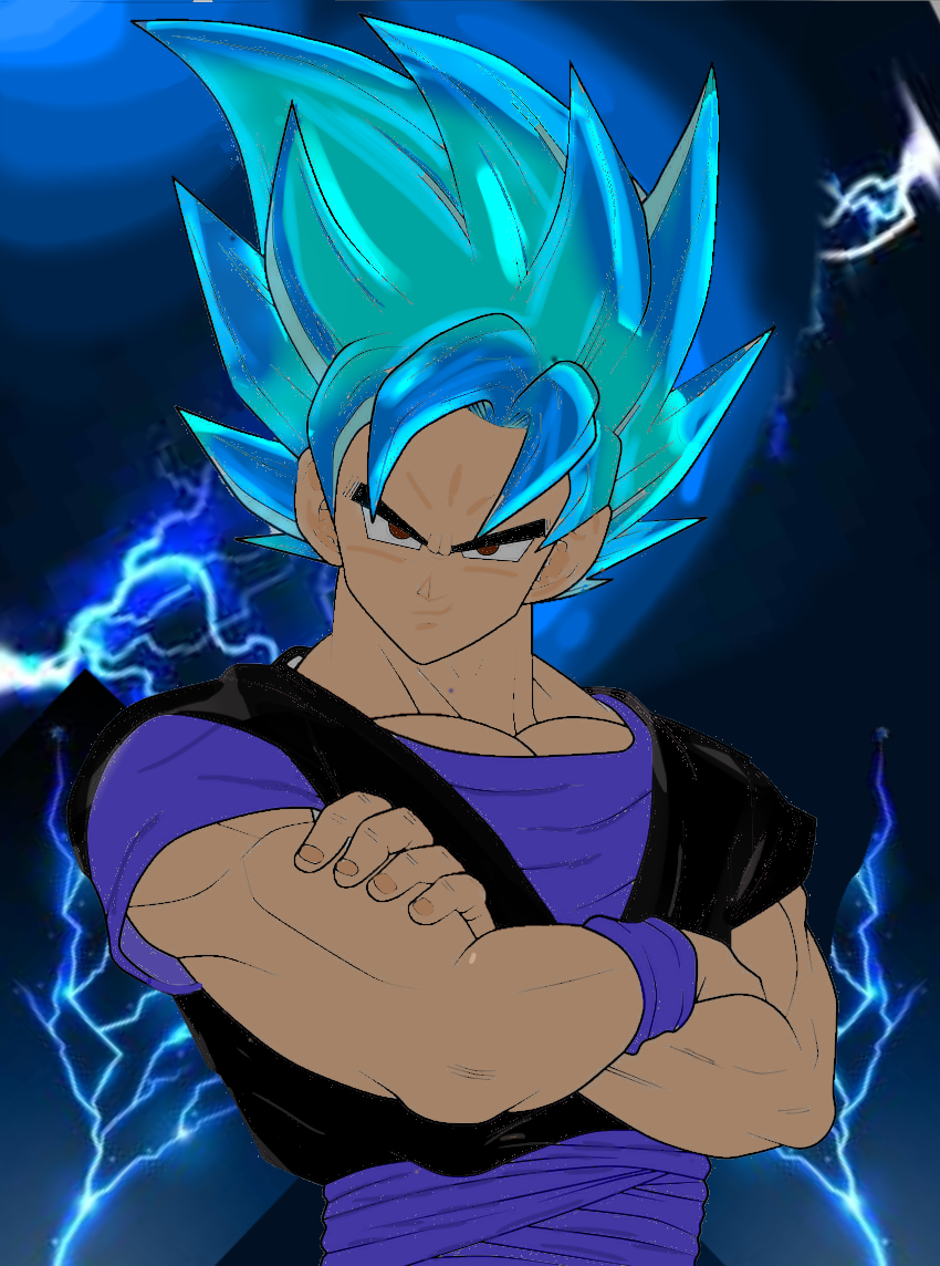 Goku blue lightning theme - ibisPaint
