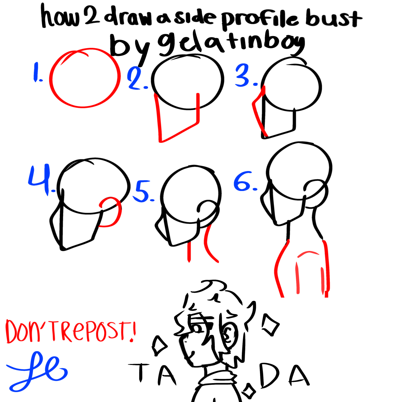 Side profile bust tut - ibisPaint