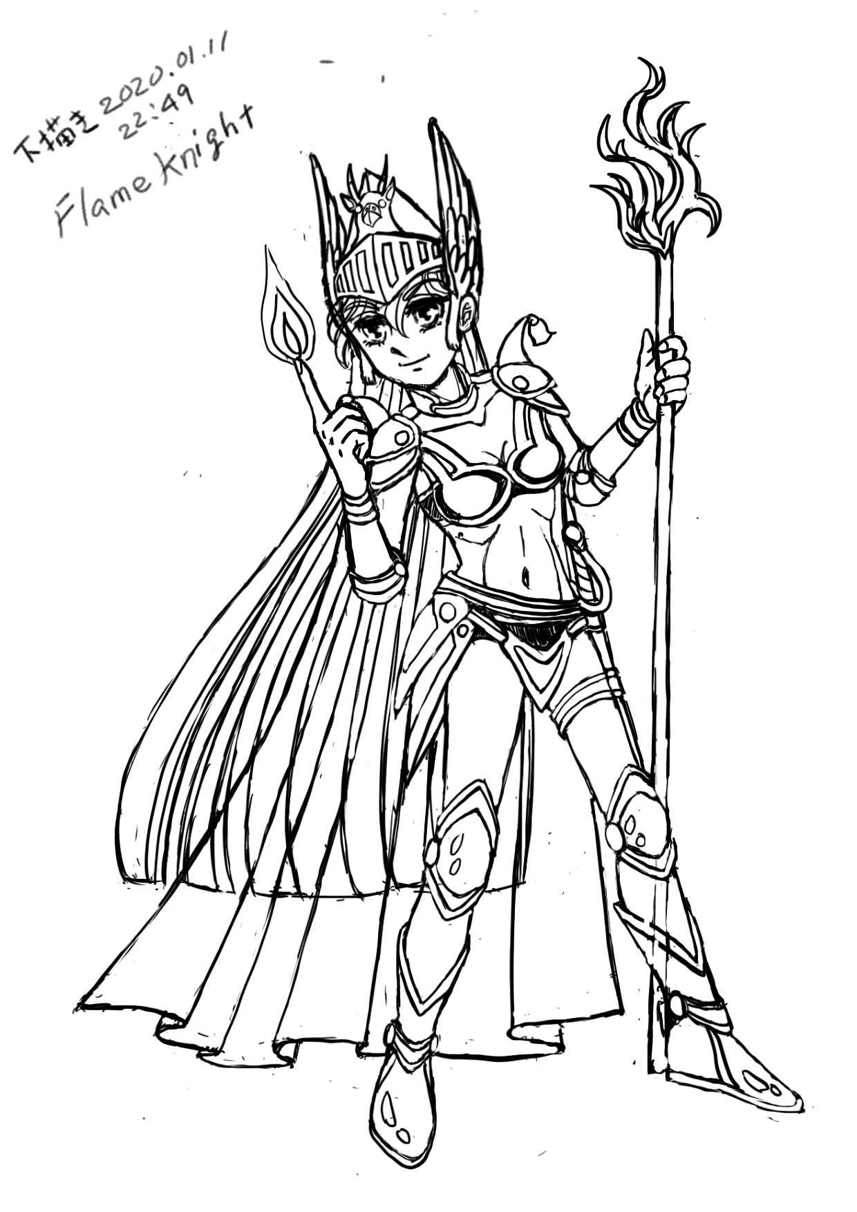 Flame Knight - ibisPaint