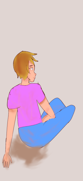 boy sitting - ibisPaint