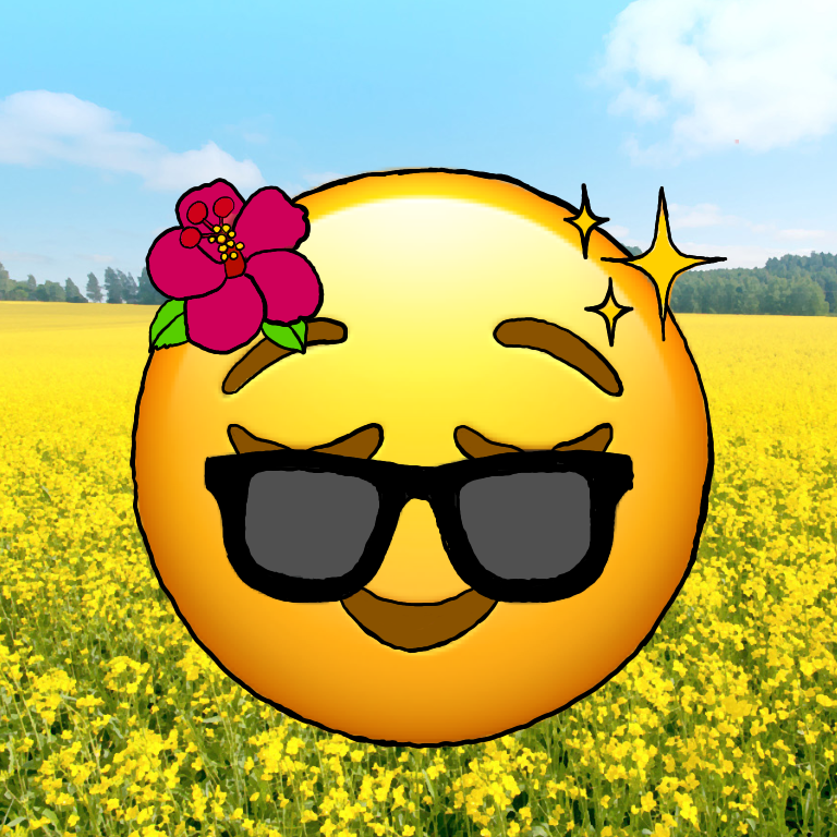 Summer holiday emoji😌🕶 🌺 - ibisPaint