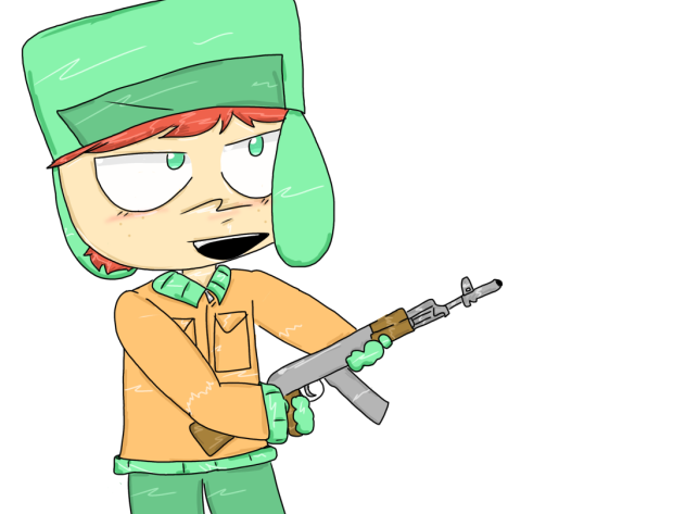 Kyle with a gun! - ibisPaint