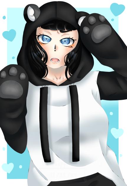 Panda hoodie - ibisPaint