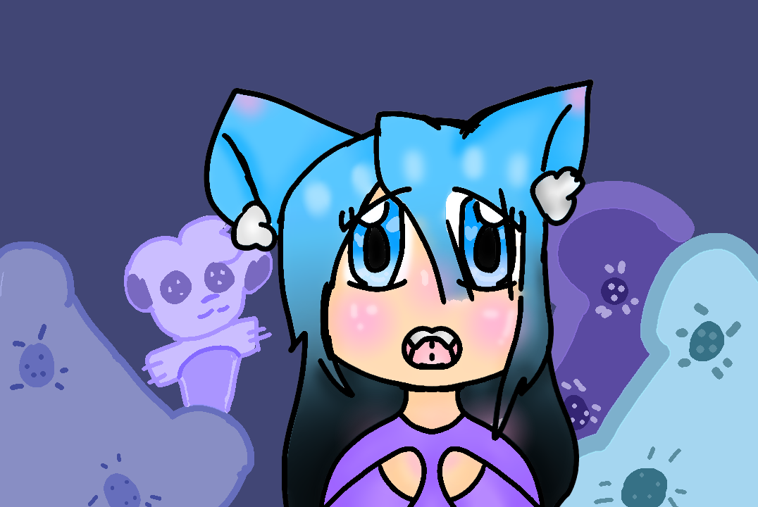 cute chibi wolf girl - ibisPaint