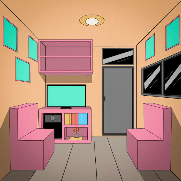 living room (colored) - ibisPaint