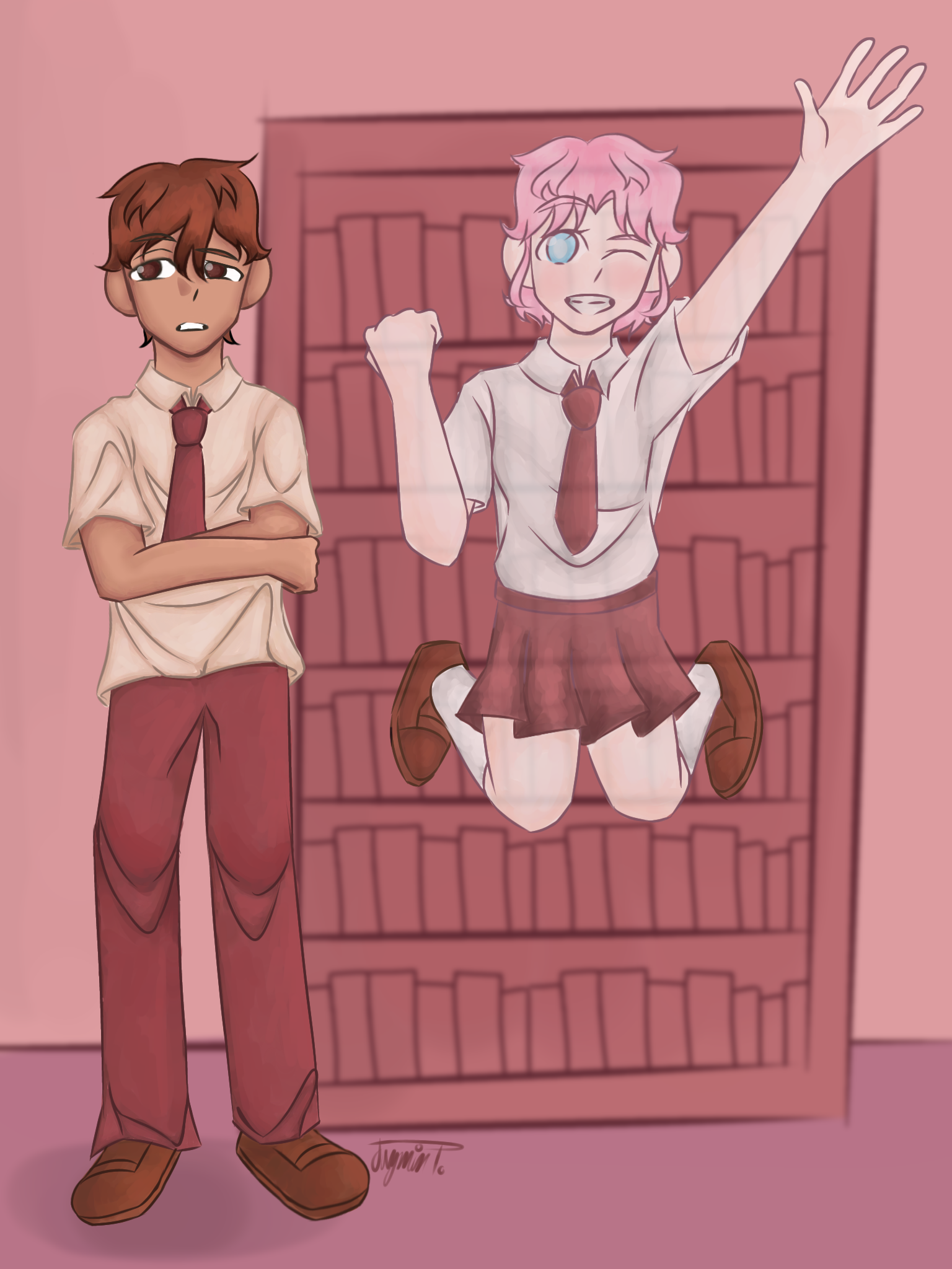 Bookshelf Ghost FA - ibisPaint