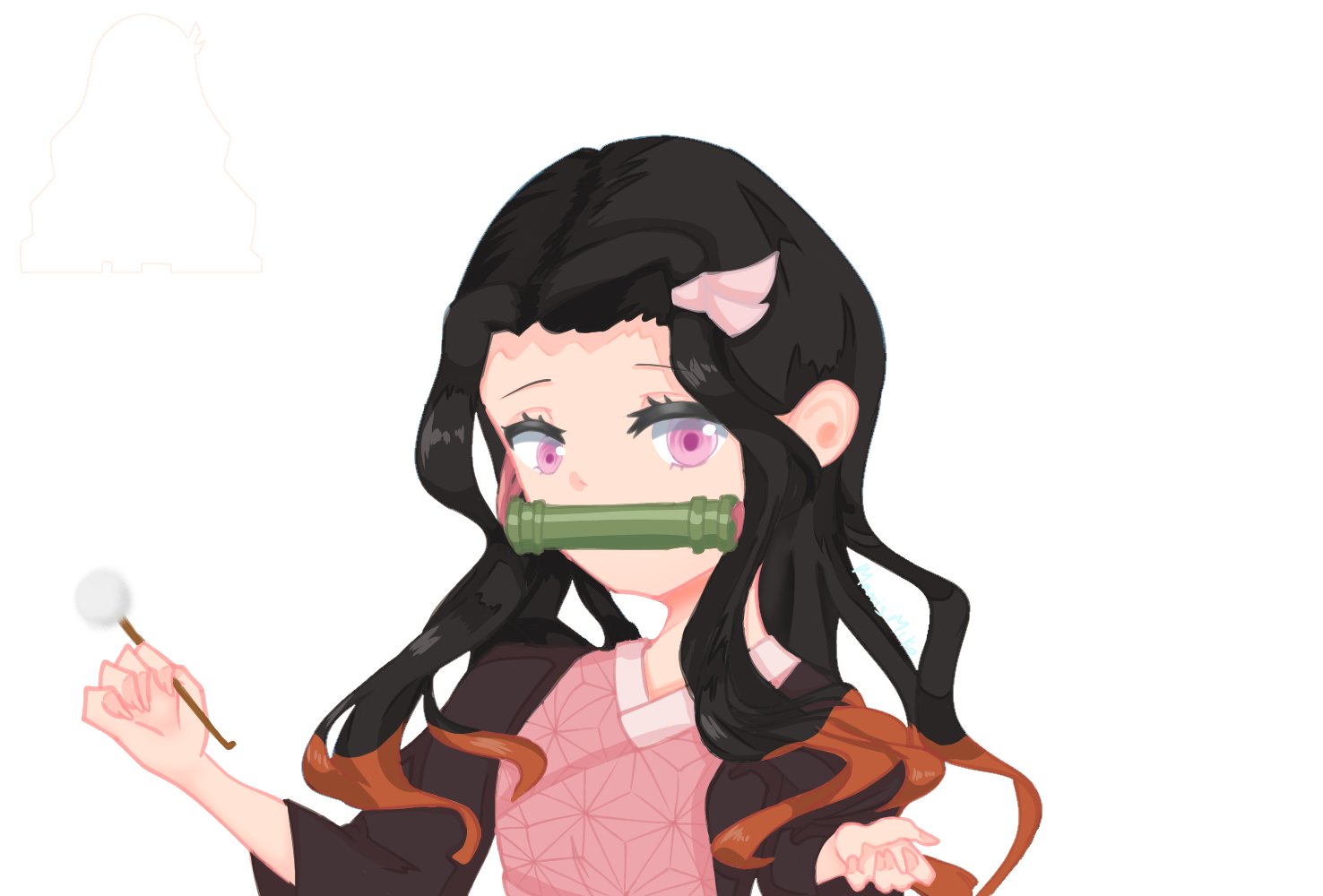 Nezuko Wants to clean your ears - ibisPaint