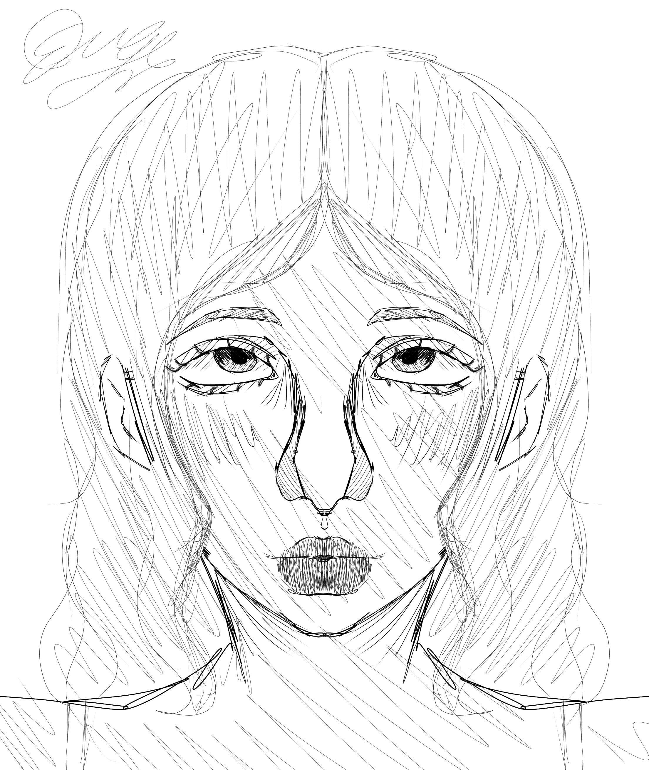 Symmetry tool line art - ibisPaint