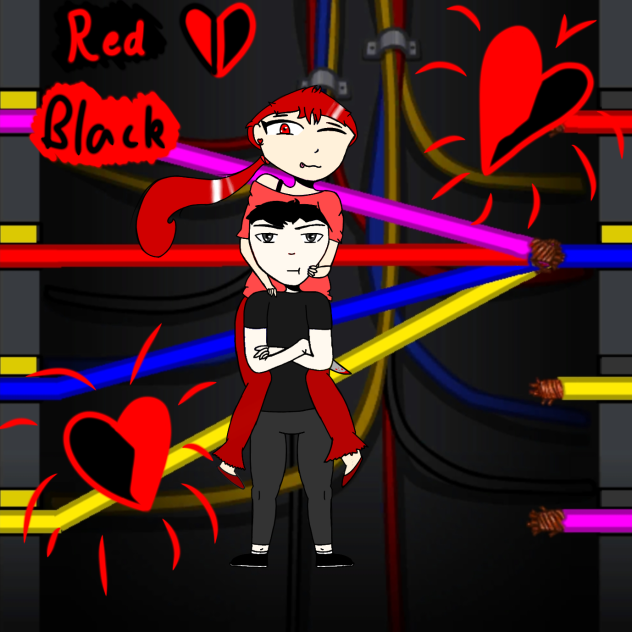Red Black Fan Art - ibisPaint