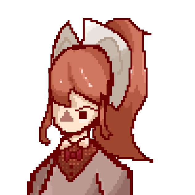 Pixel art monika - ibisPaint