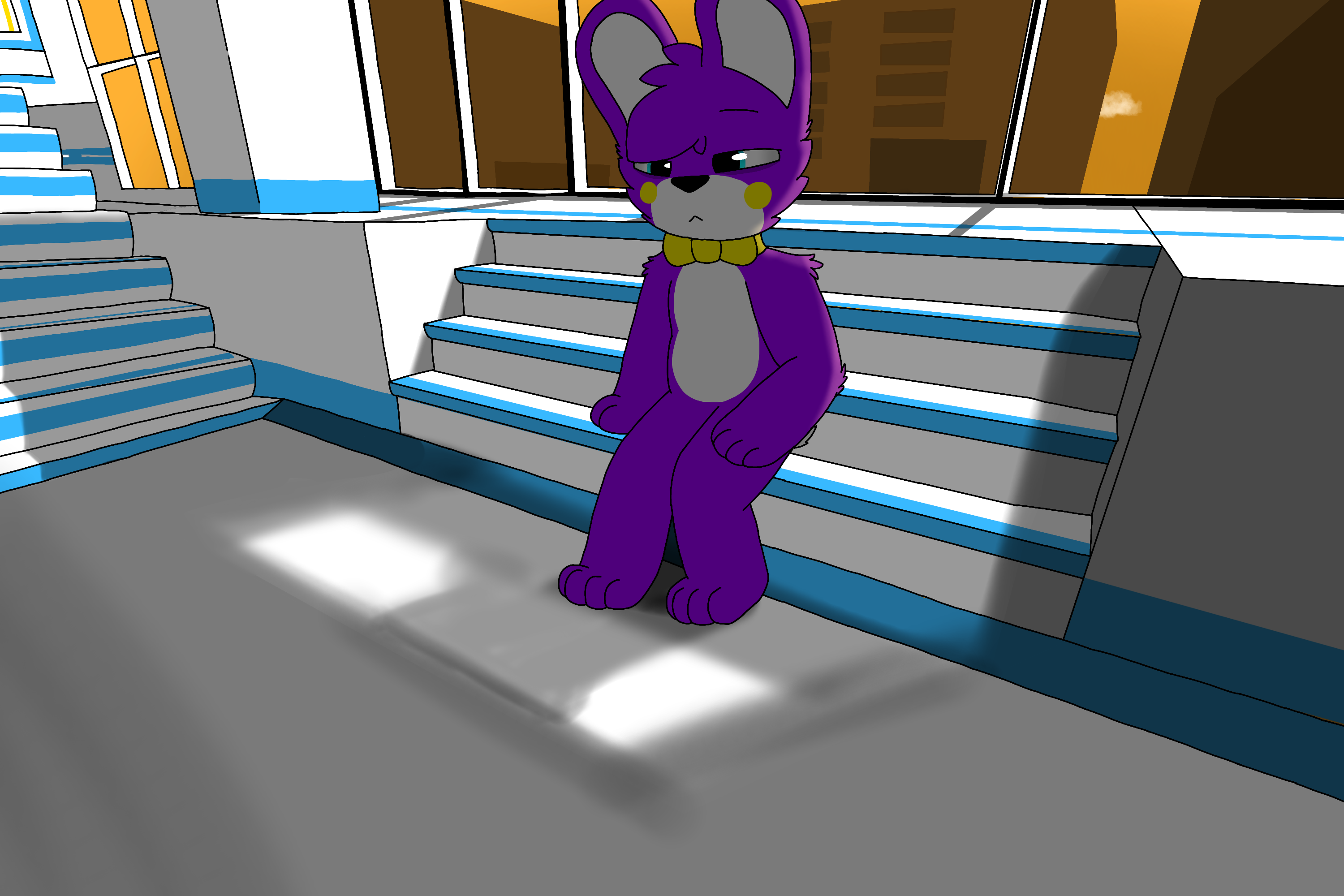 Waking up in Thunder Science Laboratory - ibisPaint