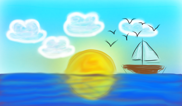 Sailing Into The Sunset - ibisPaint
