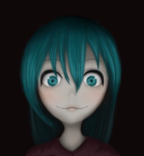 Creepy miku doll - ibisPaint