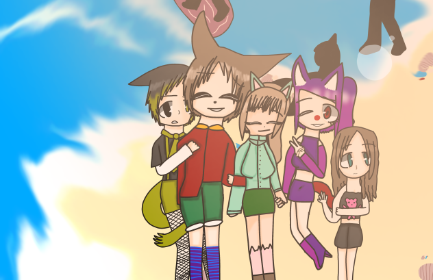 Beach Photo With the squad - ibisPaint
