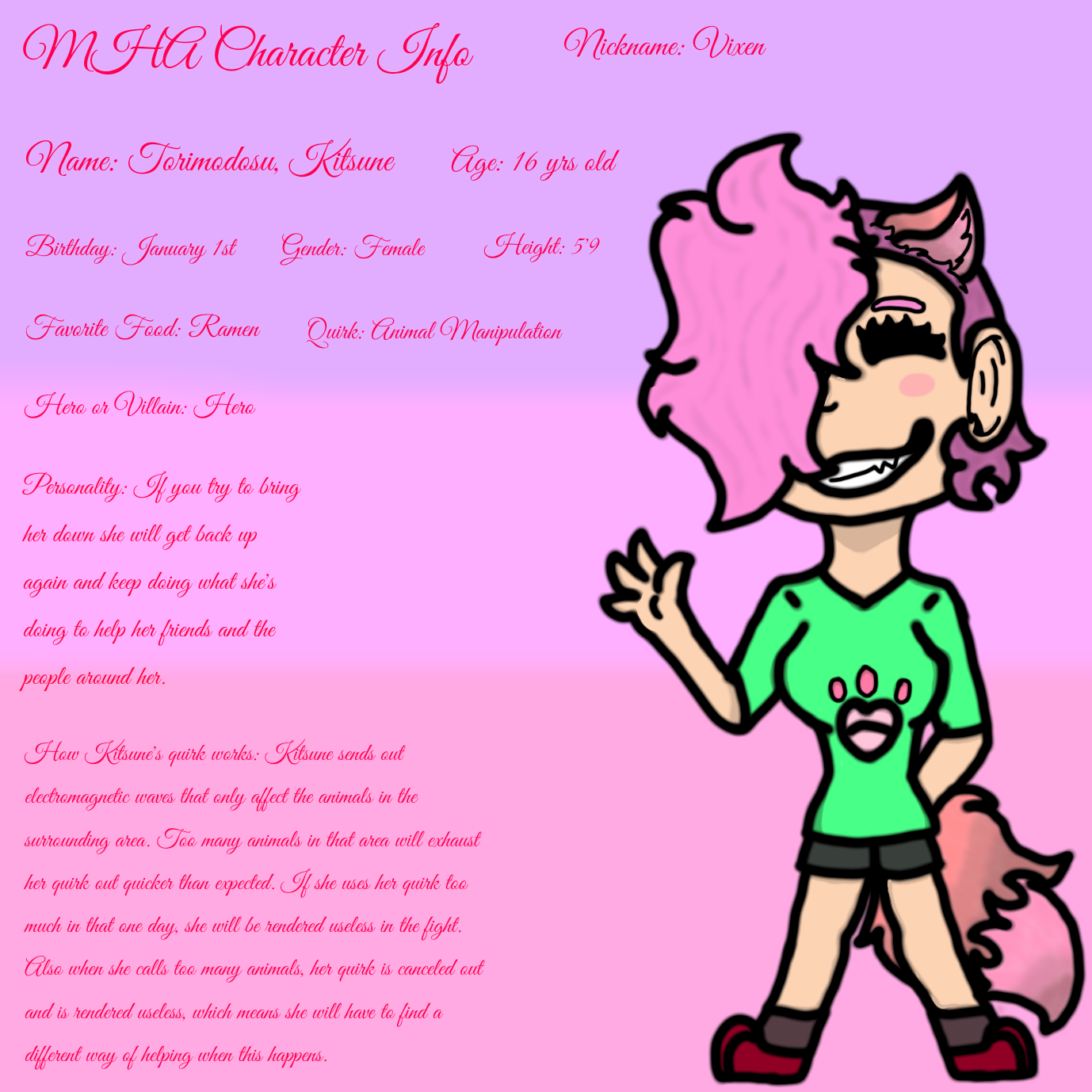 Hero MHA OC - Kitsune Torimodosu - ibisPaint