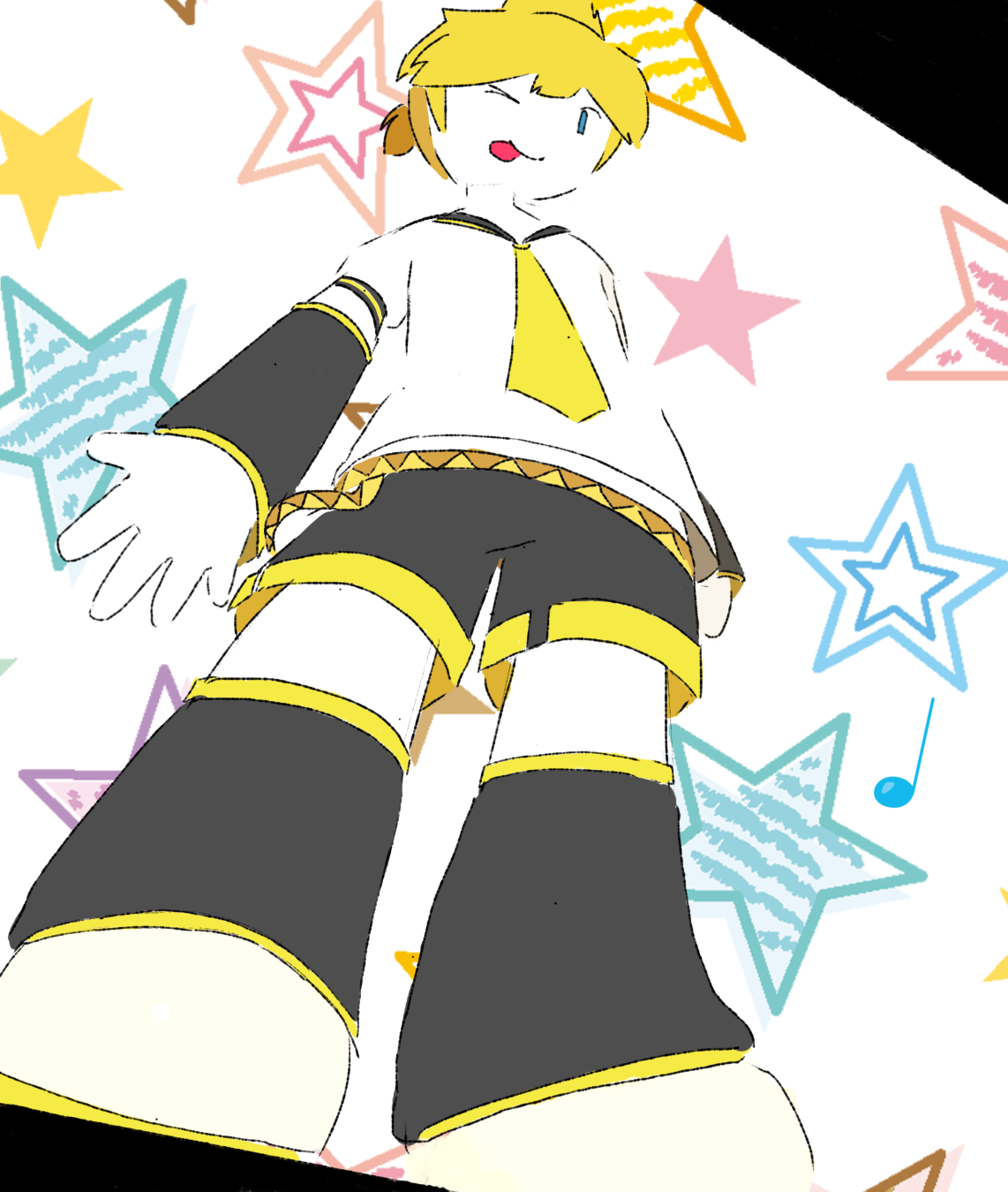 len posing awkwardly - ibisPaint