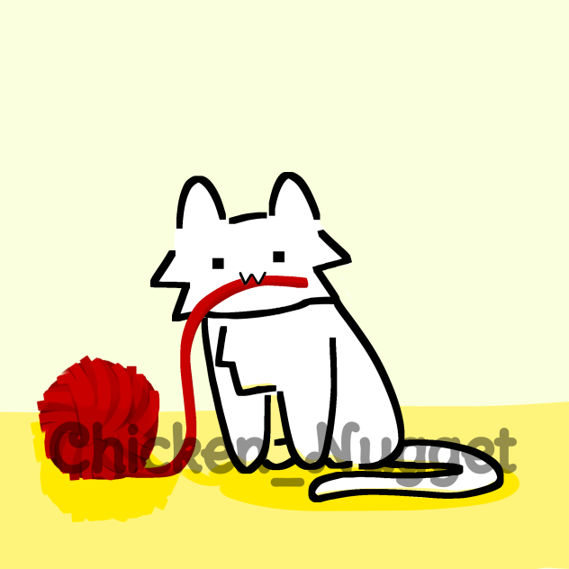 Cat and Yarn - ibisPaint