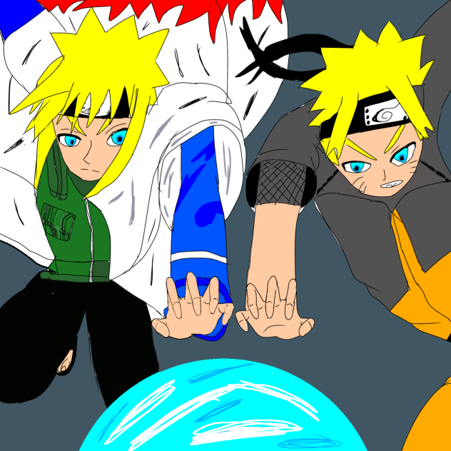 Naruto and Minato Rasangan - ibisPaint