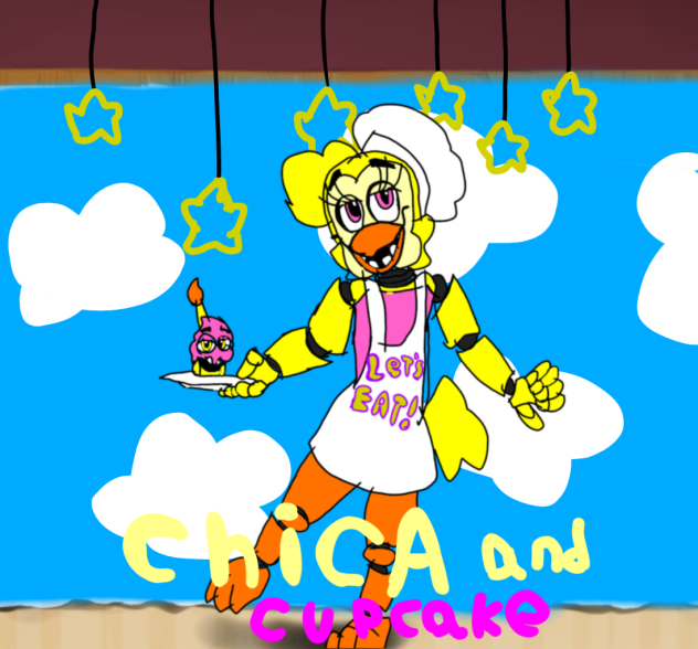 chica and cupcake - ibisPaint
