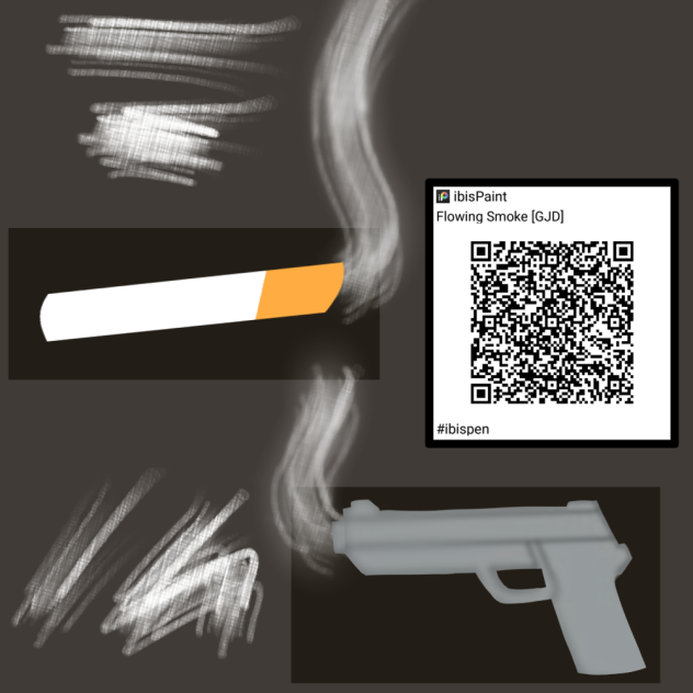 Flowing Smoke Pen Brush - ibisPaint