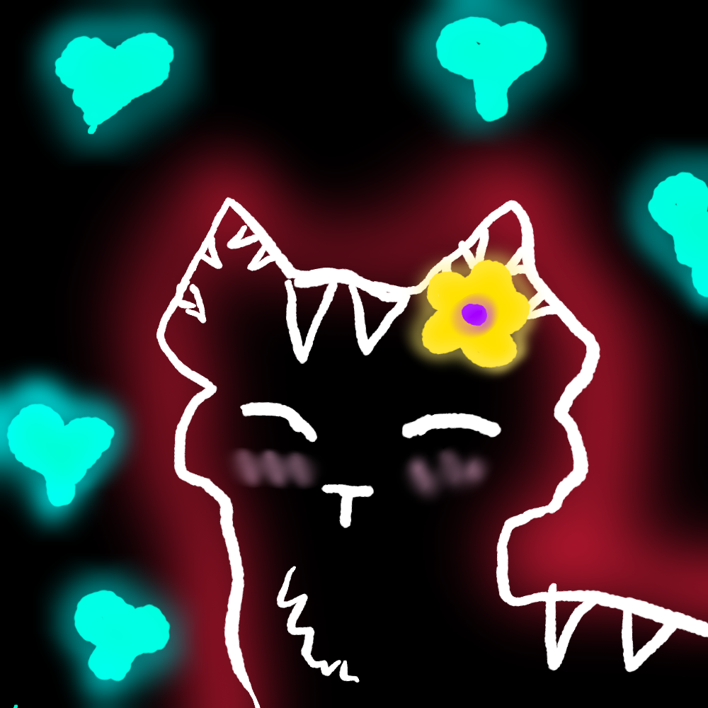 Glow cat - ibisPaint
