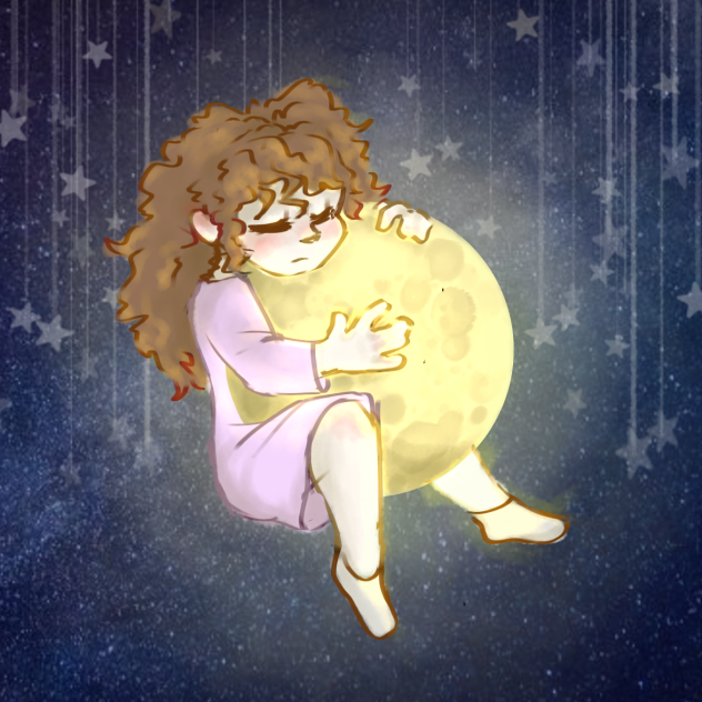 Singing lullabies to the moon - ibisPaint