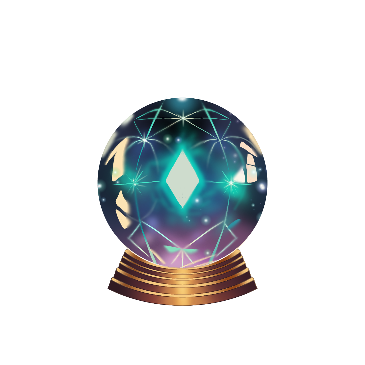 magical crystal ball black - ibisPaint