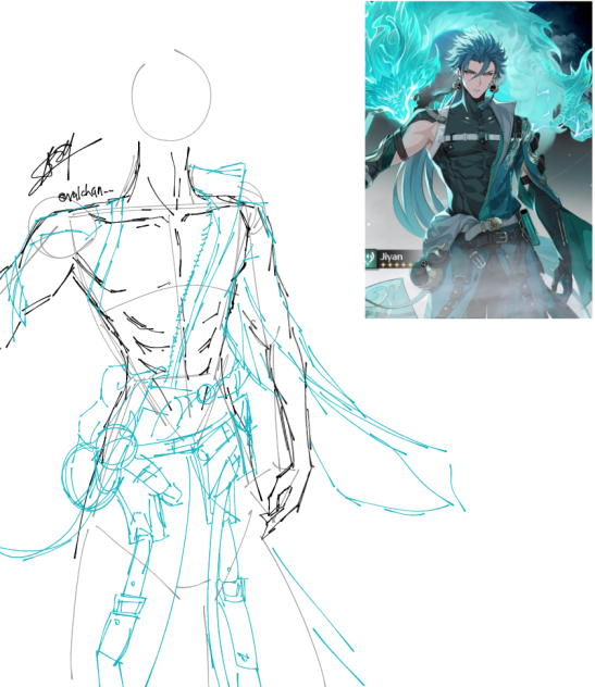 Studying male anatomy with Jiyan - ibisPaint