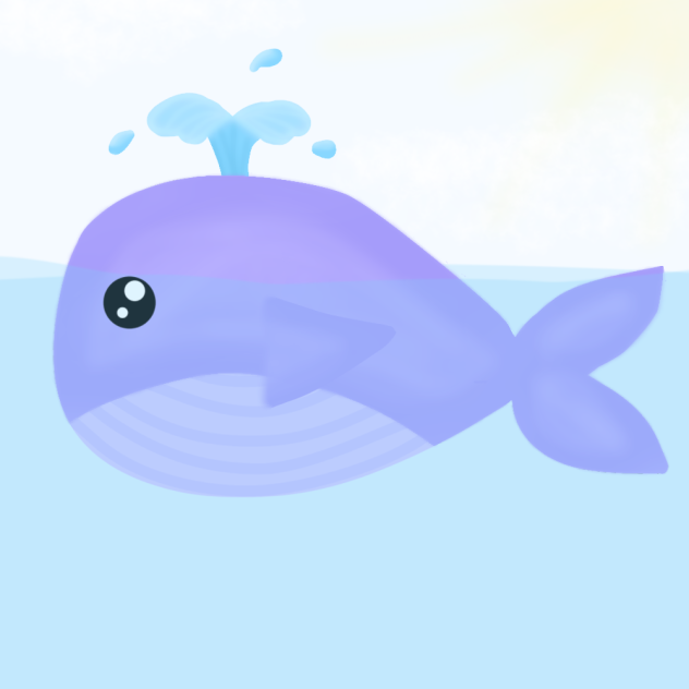 Blue whale OuO - ibisPaint