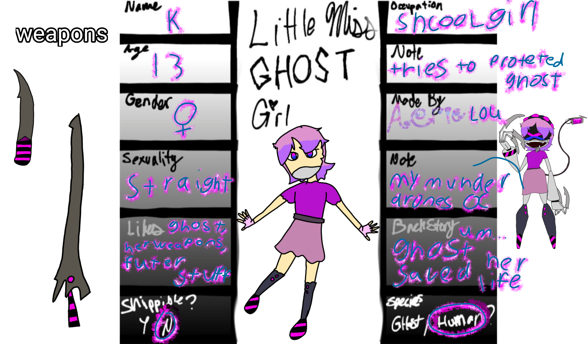 Little Miss Ghost girl K - ibisPaint