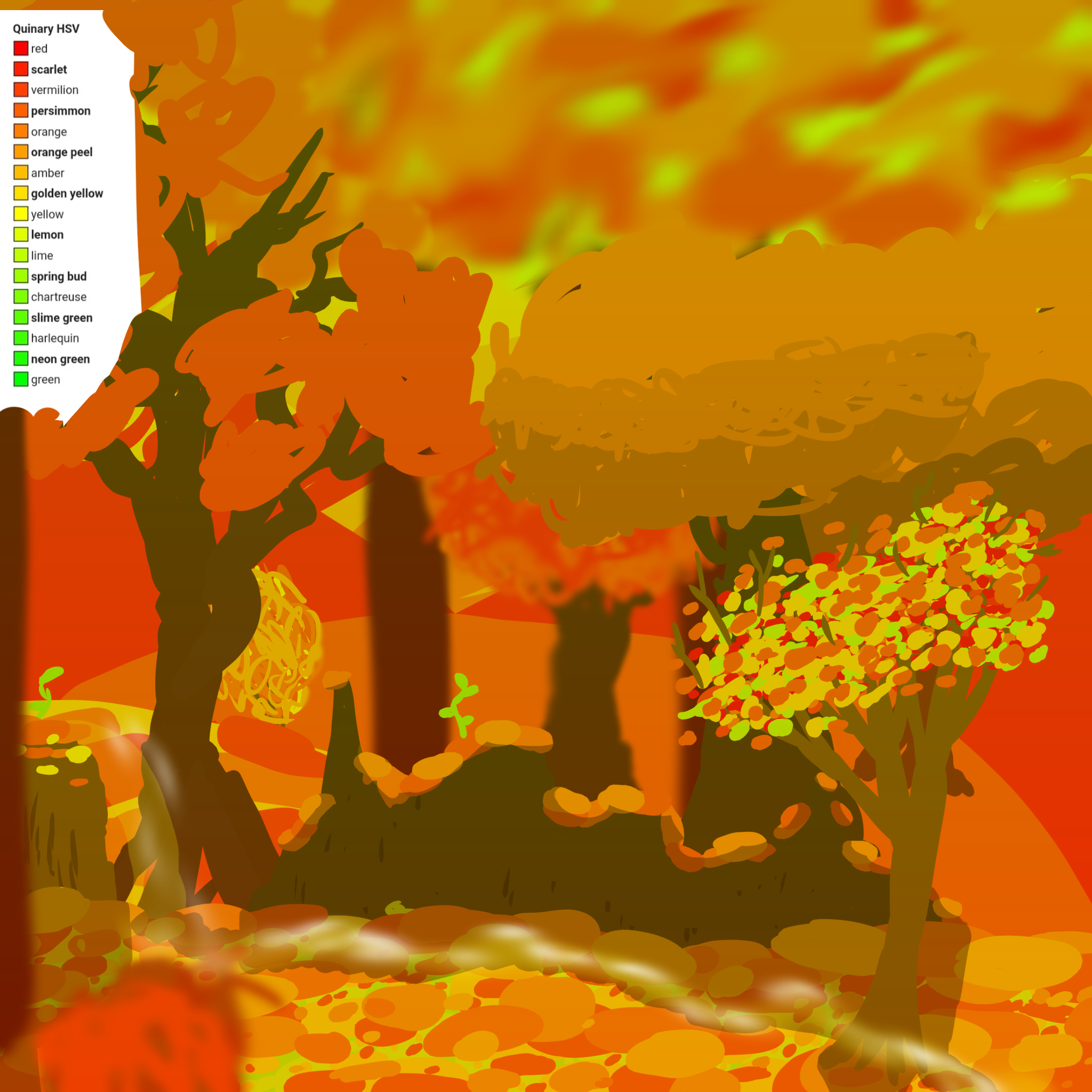 Quinary color palette- warm I - ibisPaint