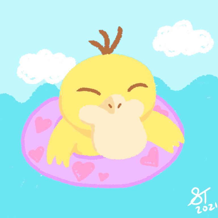 Psyduck w life saver - ibisPaint