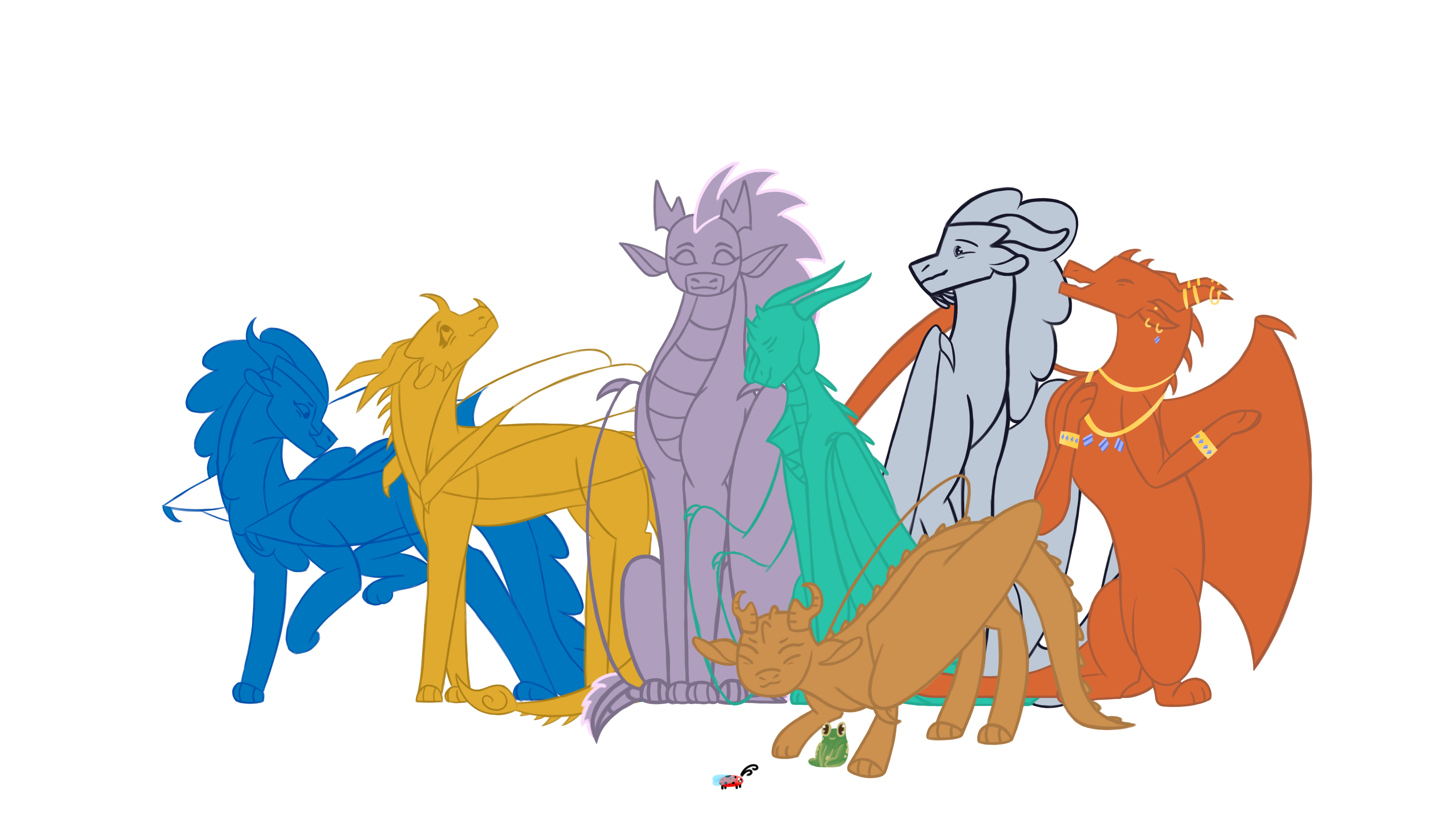 Wings Of Fire Group Drawing - ibisPaint