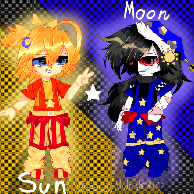 Sun and New Old Moon - ibisPaint