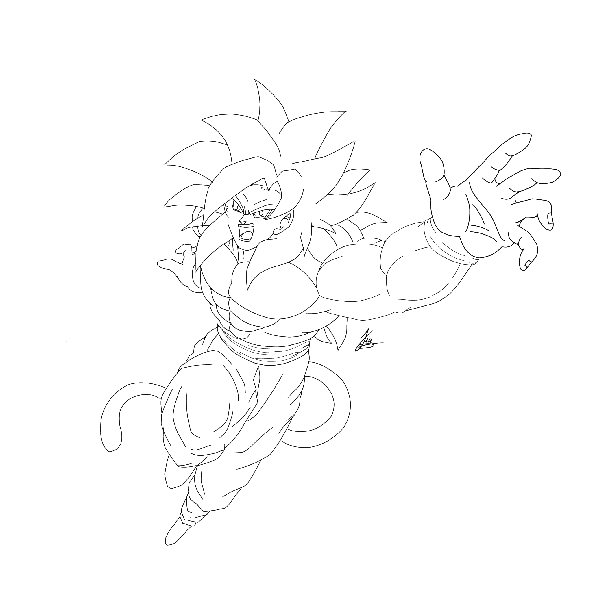 Goku, SJJ4 - ibisPaint